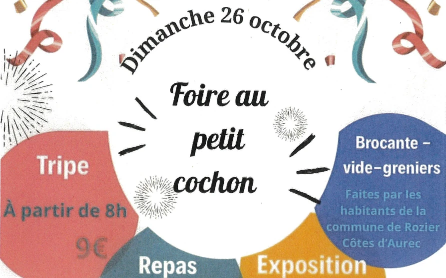 Foire au petit cochon – Rozier Côtes d'Aurec